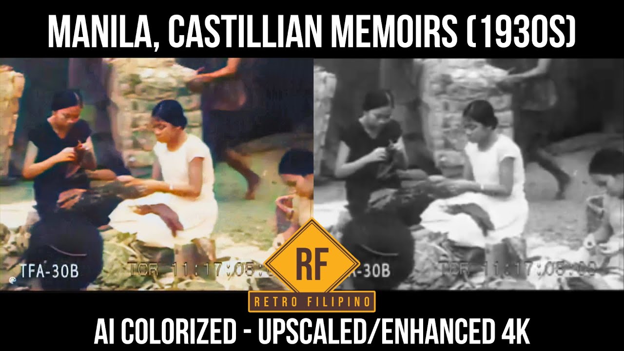 Manila, Castillian Memoirs (1930s) AI COLORIZED OLD FOOTAGE - UPSCALED ...