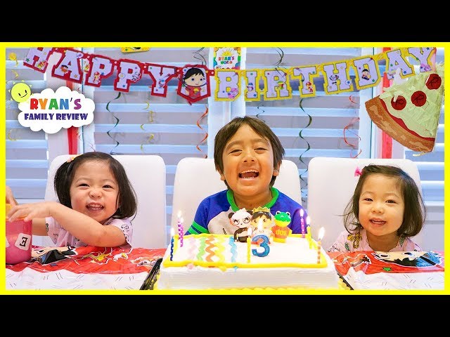 Emma and Kate 3rd Birthday Party Special with Ryan's World Parties ...