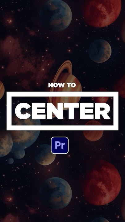 Simple Way to Center Text & Graphics in Premiere Pro #tutorial - YouTube