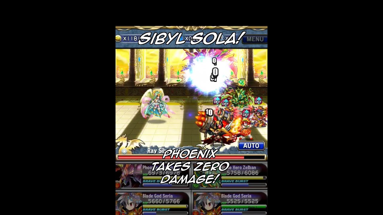 [Brave Frontier] Sibyl Sola! Phoenix takes 0 damage! - YouTube