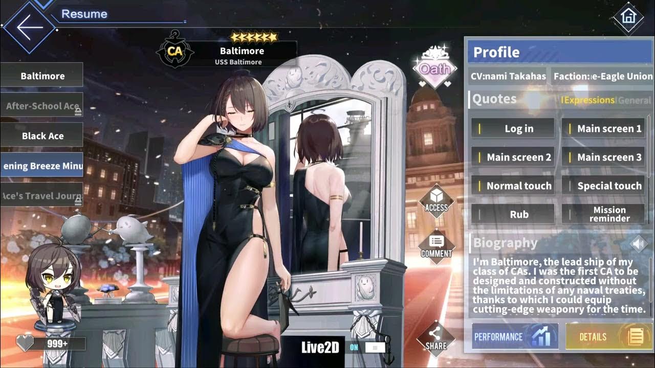 Azur Lane: Baltimore L2D Skin [Evening Breeze Minuet] (Black Friday Akashi's Fire Sale 2021 ...