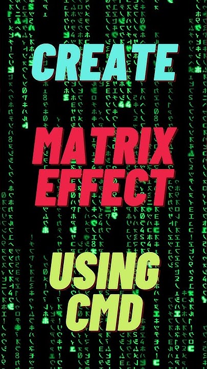 Magic of a batch script!!😱😱😱 | Create Matrix Raining Code easily | Powershell script - YouTube