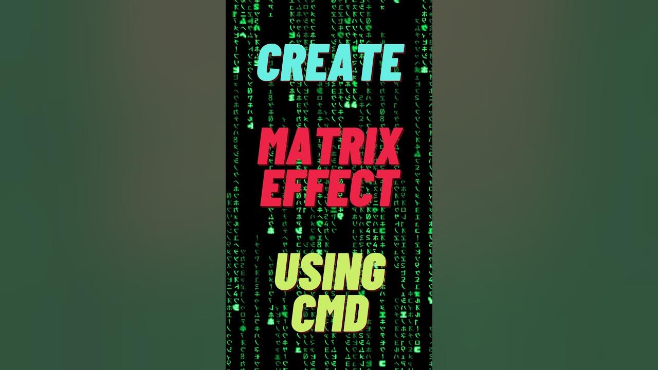 Magic of a batch script!!😱😱😱 | Create Matrix Raining Code easily | Powershell script - YouTube