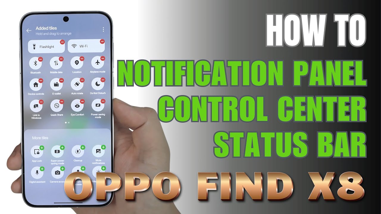 How to Edit Notification Panel | Status bar | Control Center on Oppo ...