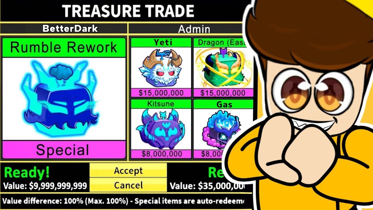 Trading RUMBLE REWORK in Blox Fruits Roblox! - YouTube