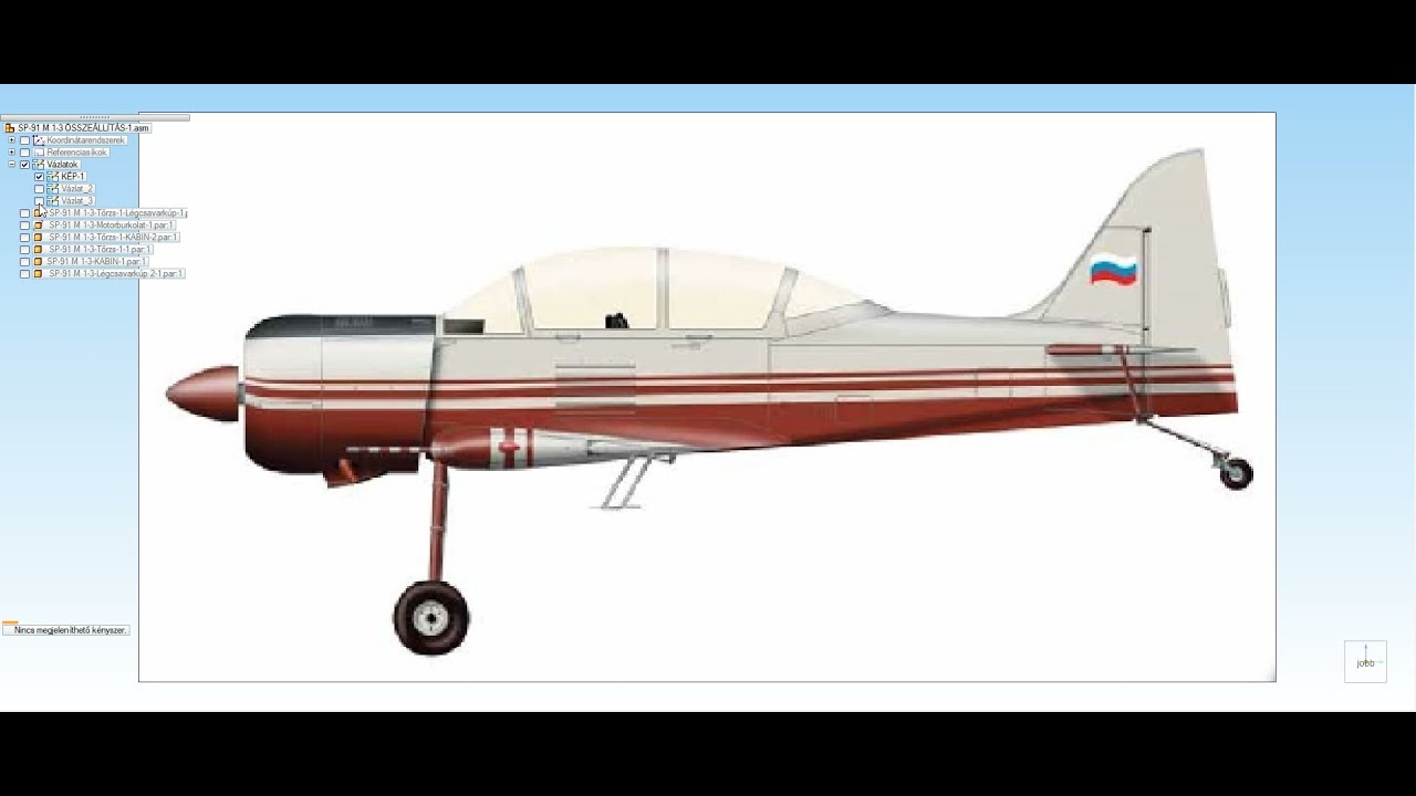 INTERAVIA SP-91 / СП-91 /Scale M1:3 Part 1/ Solid Edge Student Edition ...