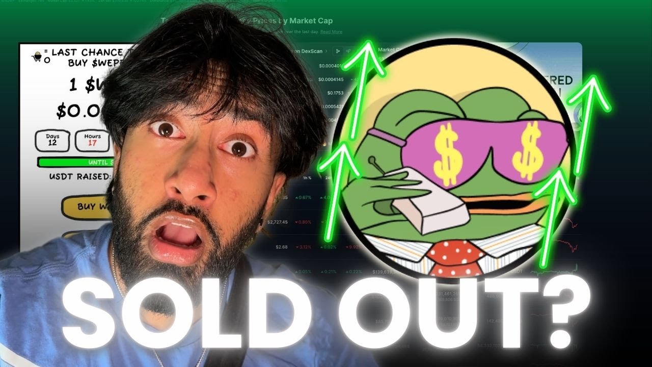 $WEPE PRESALE ALMOST SOLD OUT! YOUR FINAL CHANCE TO GET IN EARLY! - YouTube