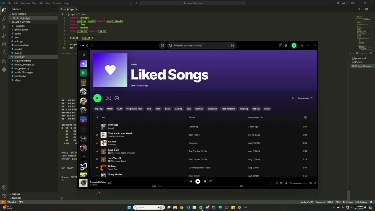 What's That Tune? CS50P - Final Project using Spotify's API - YouTube