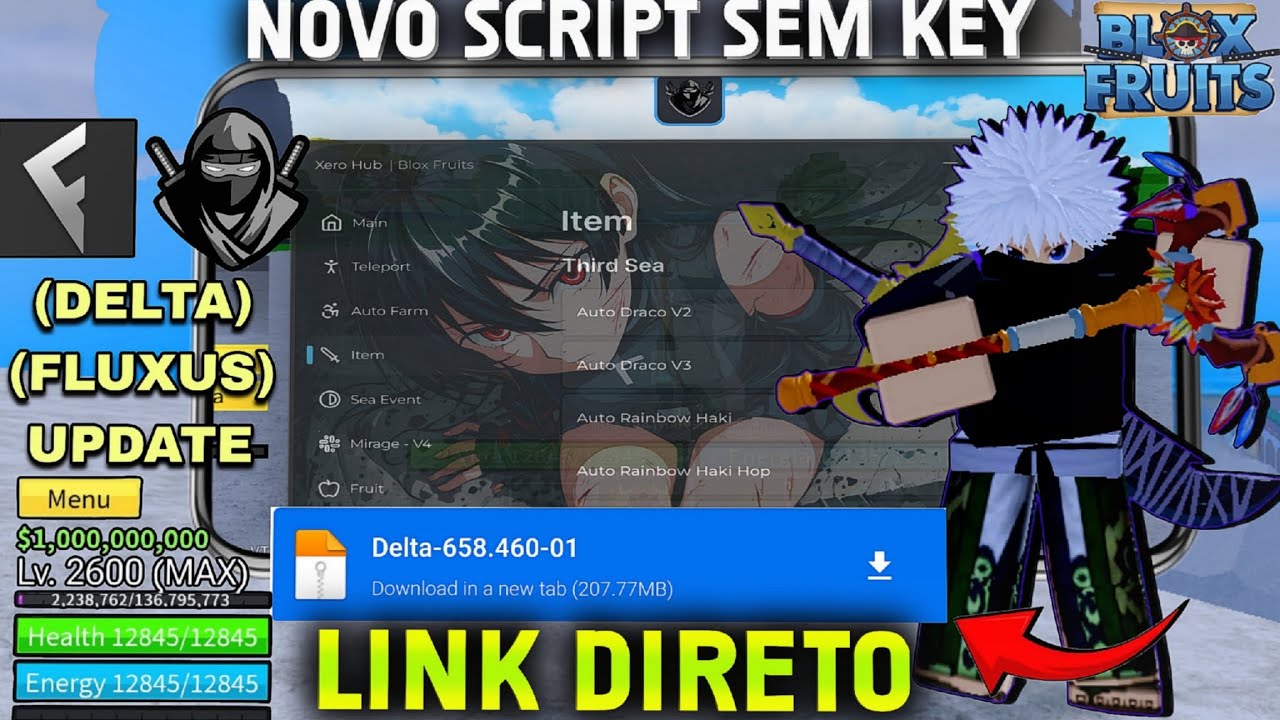 UPDATE DELTA 🐲 LINK DIRETO! MELHOR SCRIPT Blox Fruits + EXECUTOR Roblox ...