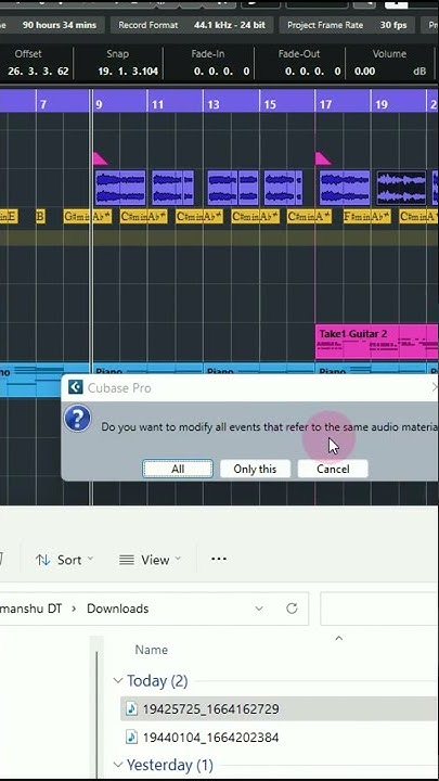 Replace an audio file in all audio events | Cubase 12 pro - YouTube
