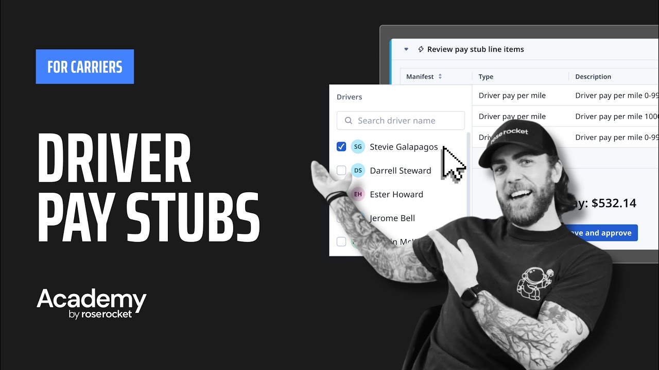 Create Driver Pay Stubs with Rose Rocket - YouTube