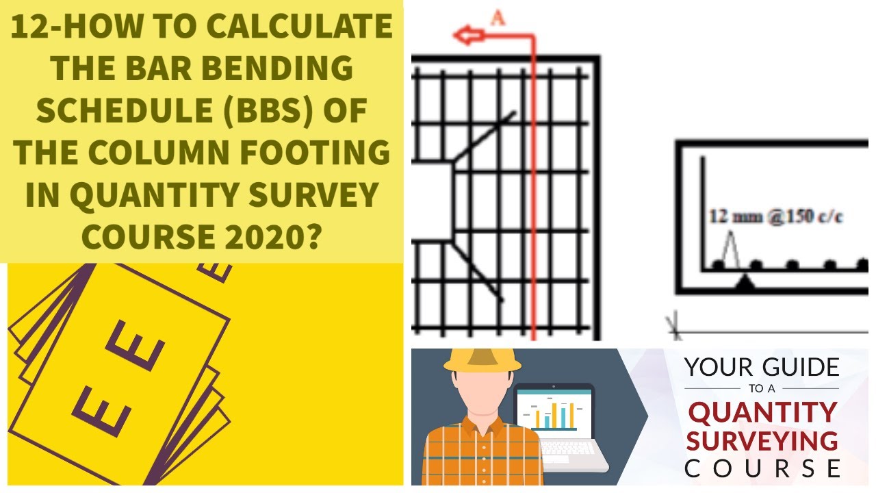12 HOW TO CALCULATE THE BAR BENDING SCHEDULE BBS OF COLUMN FOOTING IN ...