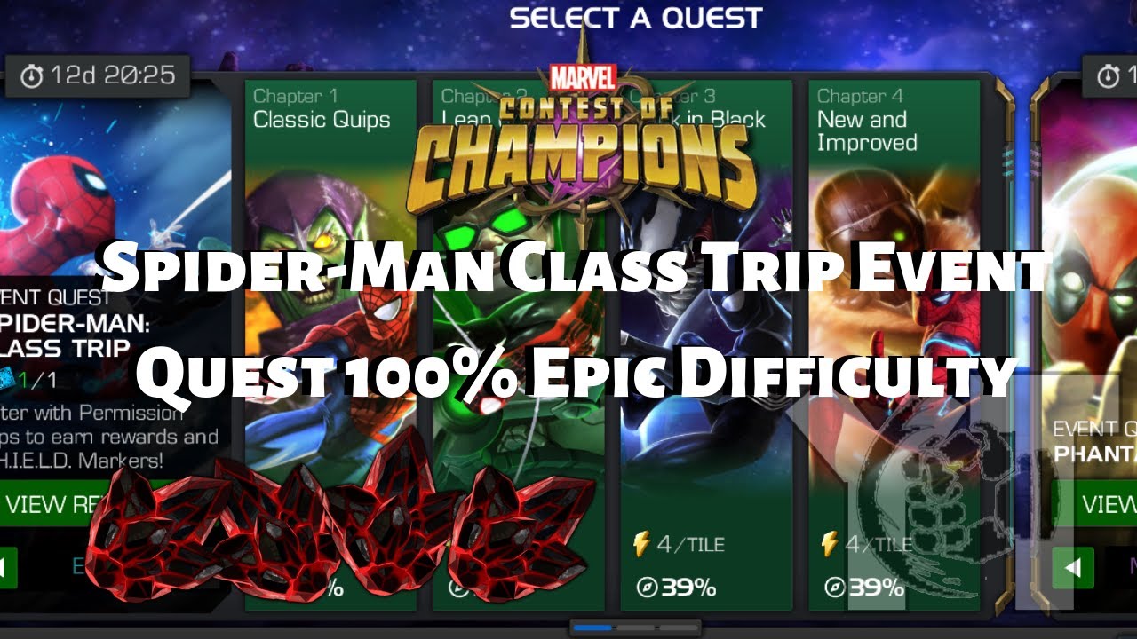 Spider-Man Class Trip 100% Epic Difficulty | Marvel Contest of ...
