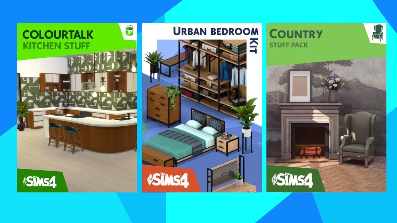 DECORA con los MEJORES PACK de MUEBLES para LOS SIMS 4! 🍀 cc folder ...