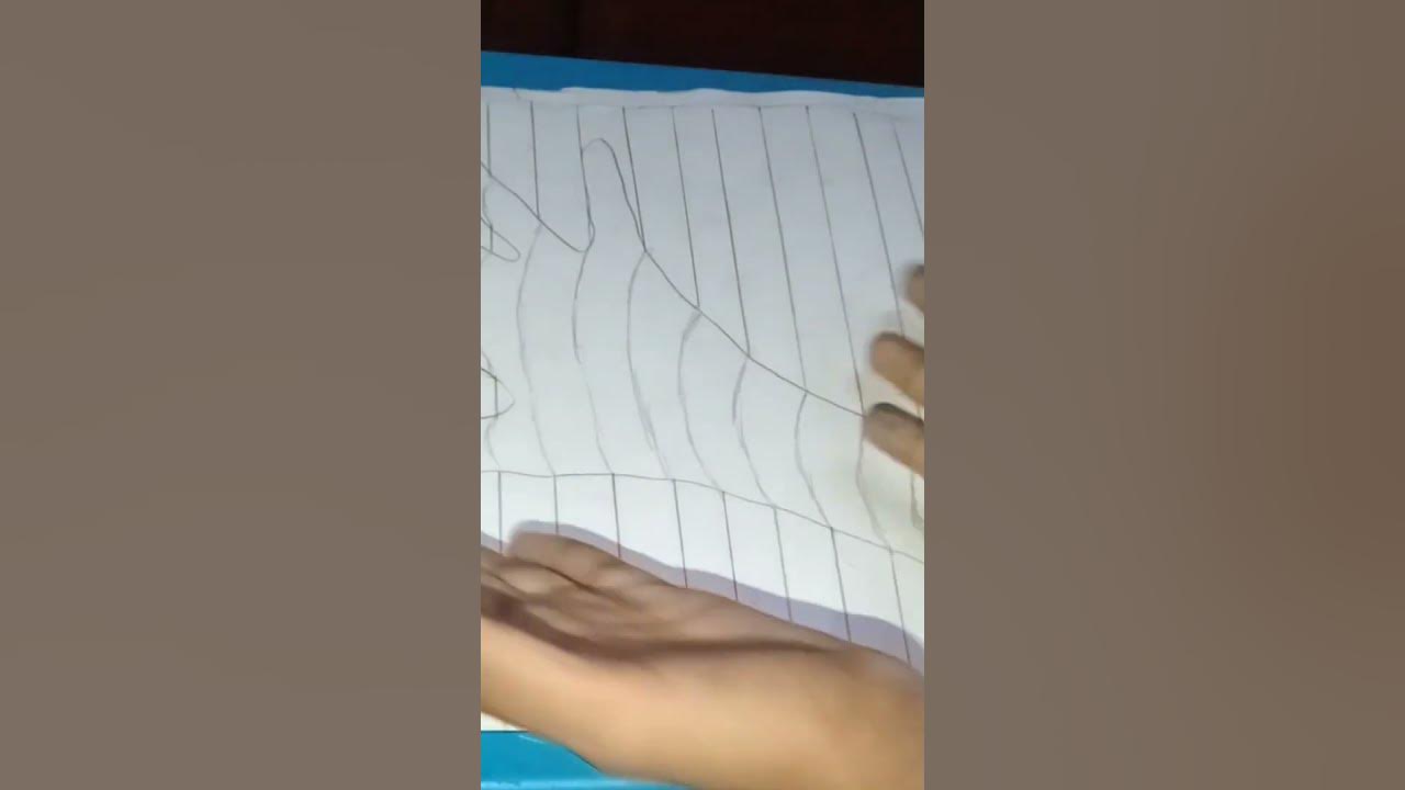 How to draw hand illusion drawing - YouTube