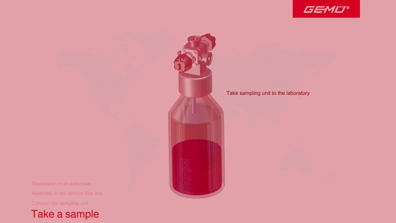 Sterilisable and autoclave-capable GEMU sampling bottle system - YouTube
