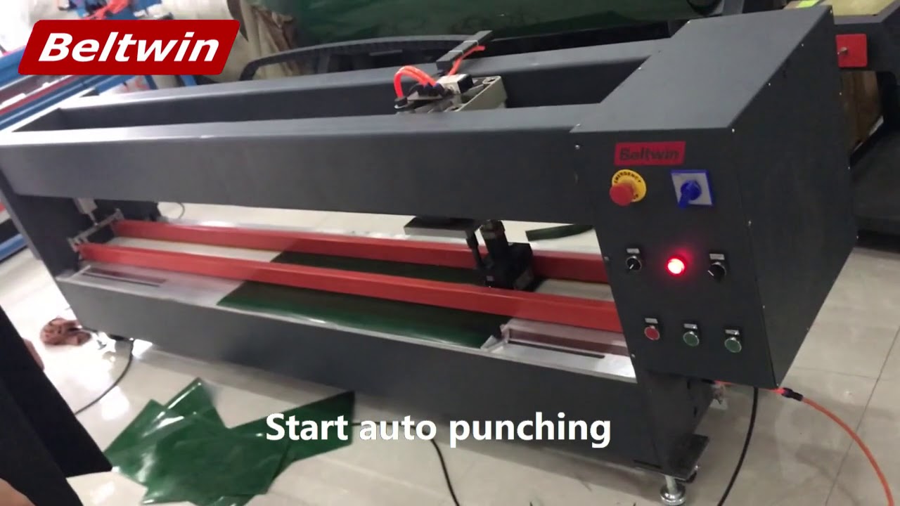 Beltwin Automatic Finger Punching Machine Operation - YouTube