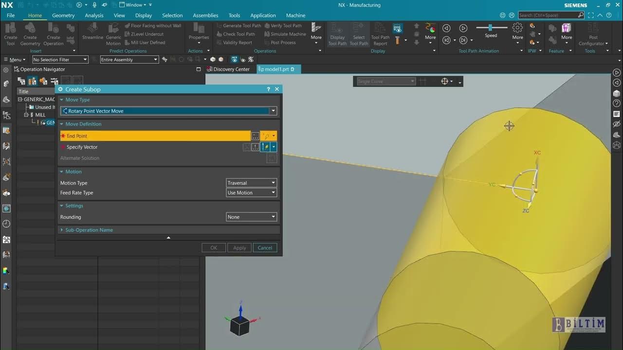 2025 06 17 Siemens NX CAM Generic Motion ile 5 Eksen Takım Yolu Oluşturma - YouTube