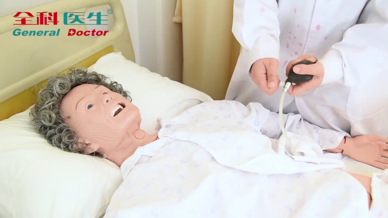 Medical School Training Female Elderly Nursing Manikin - YouTube