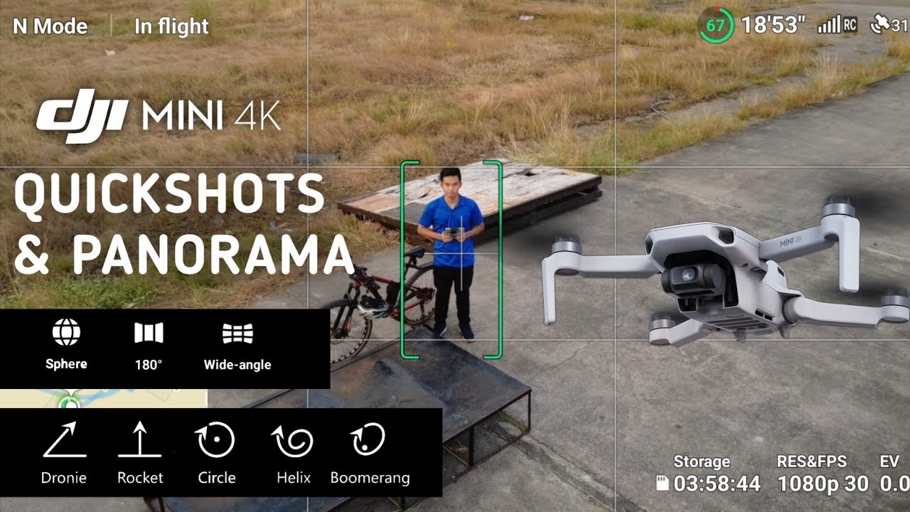 DJI Mini 4K - HOW TO USE QUICKSHOTS & PANORAMA | TUTORIAL (TAGALOG) - YouTube