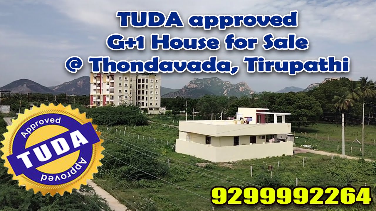 TUDA approved G+1 House for Sale @ Thondavada, Tirupathi - YouTube