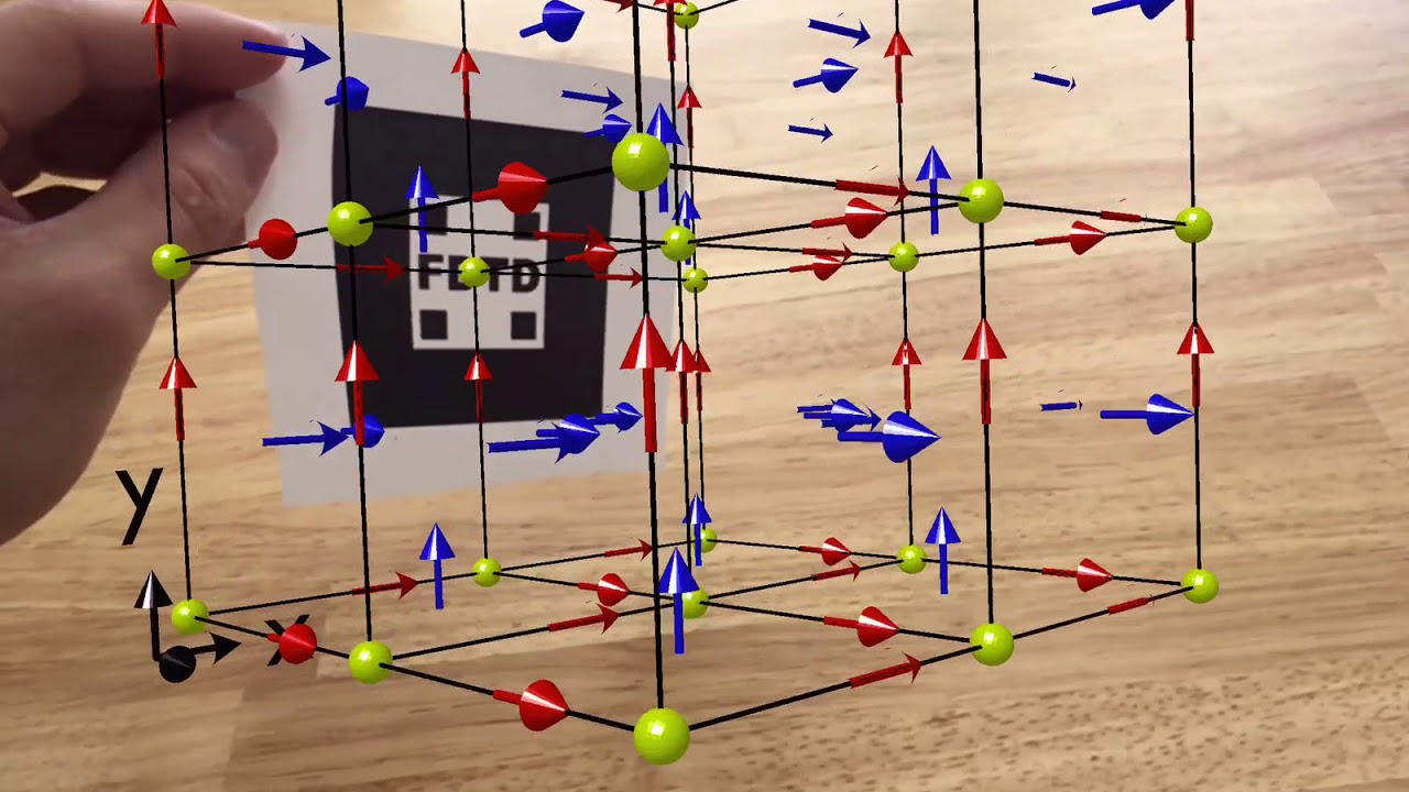 FDTD法のYee格子をARで理解する/Yee lattice for FDTD method on AR - YouTube