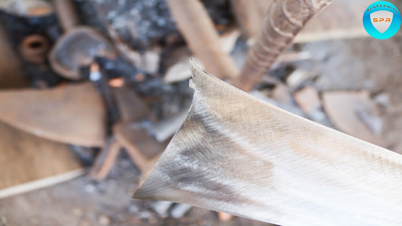 Knife Making : Machete Making From A Piece Of Rusted Leaf Spring. - YouTube