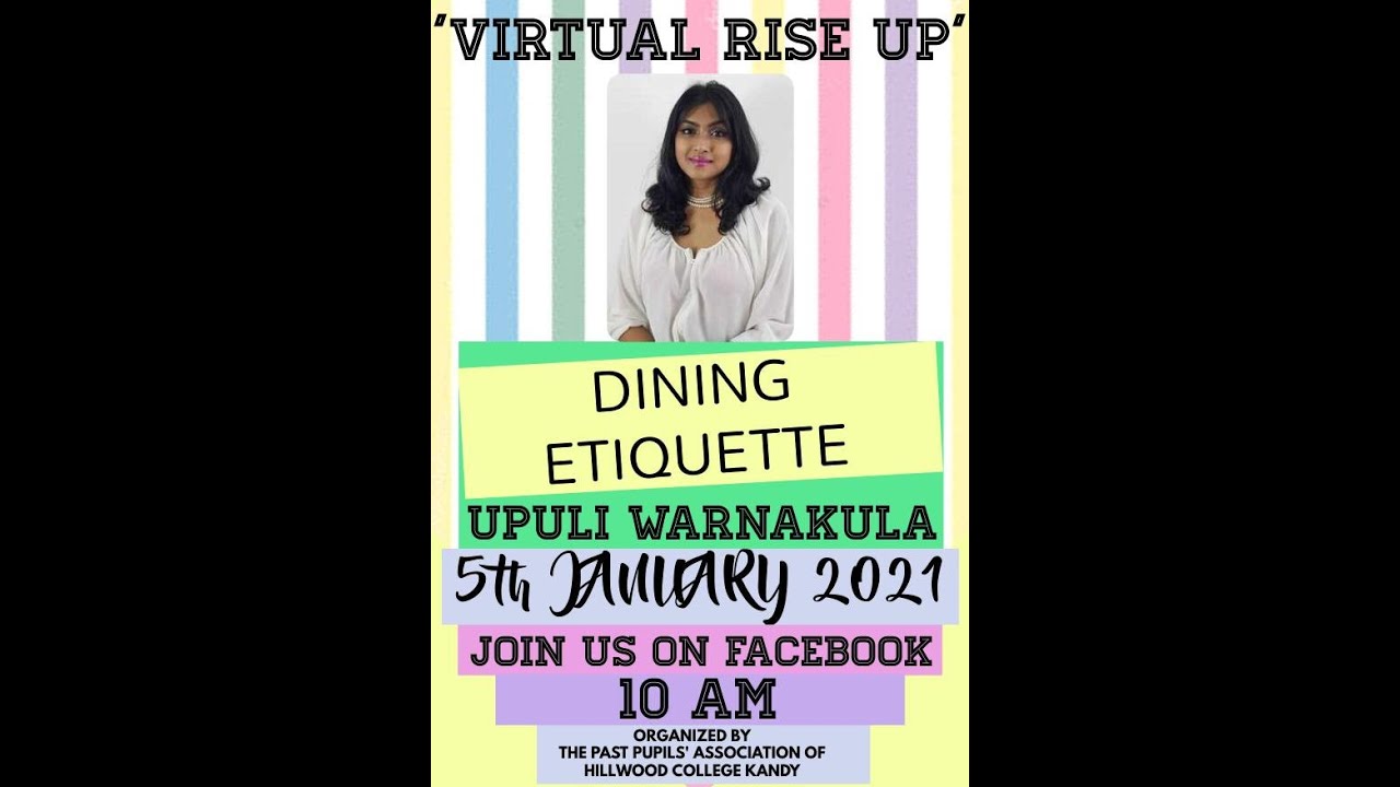 Dining Etiquette by Upuli Warnakula - Project “Virtual Rise Up” by the ...