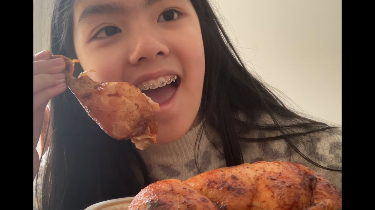 Eating Rotisserie Chicken From Food Basic( Again) Munkbang - YouTube
