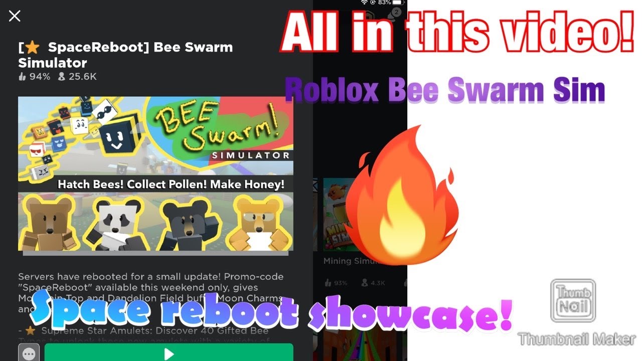 BEE SWARM SIMULATOR SPACE-REBOOT SHOWCASE! - YouTube