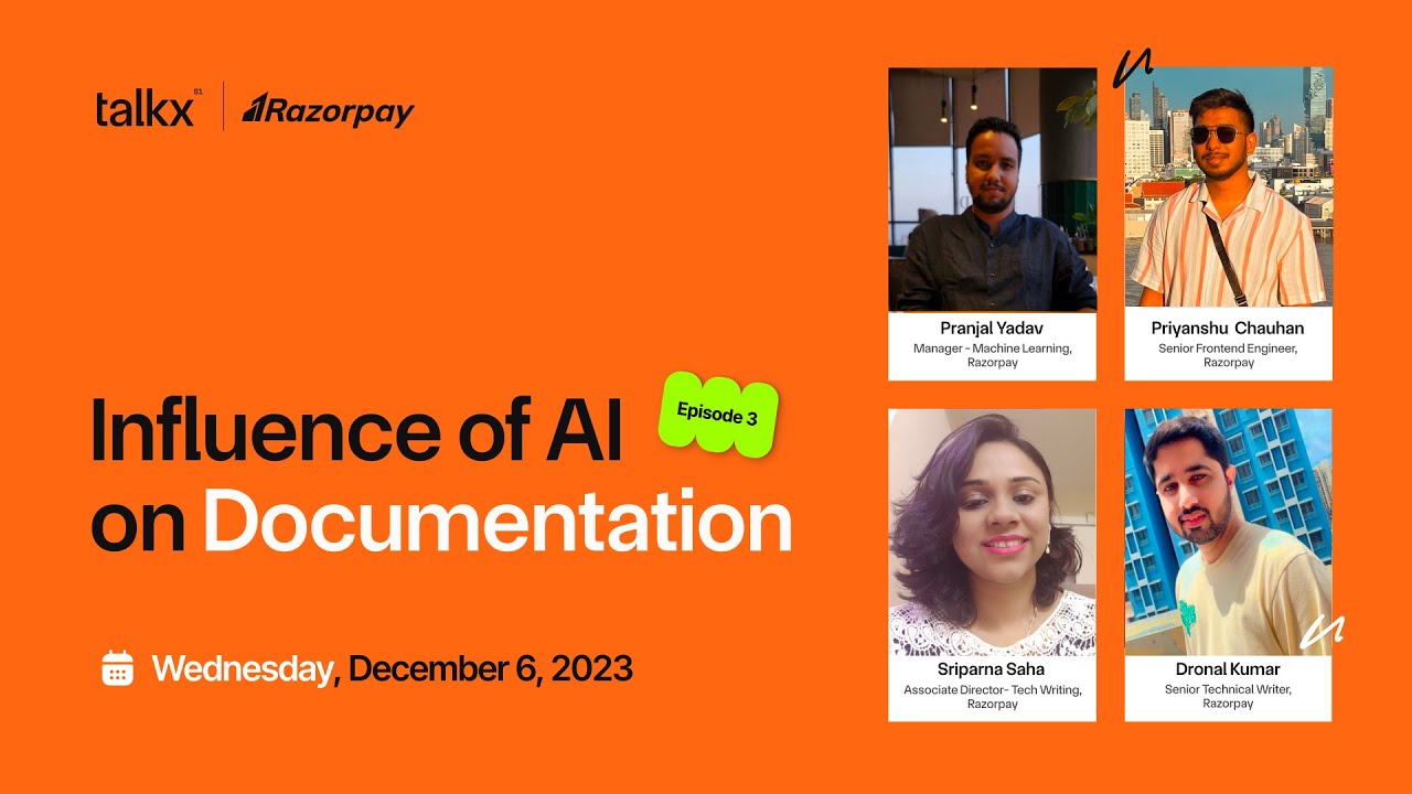 TalkX S1 E3 | Understand AI in Documentation with the Razorpay Tech ...