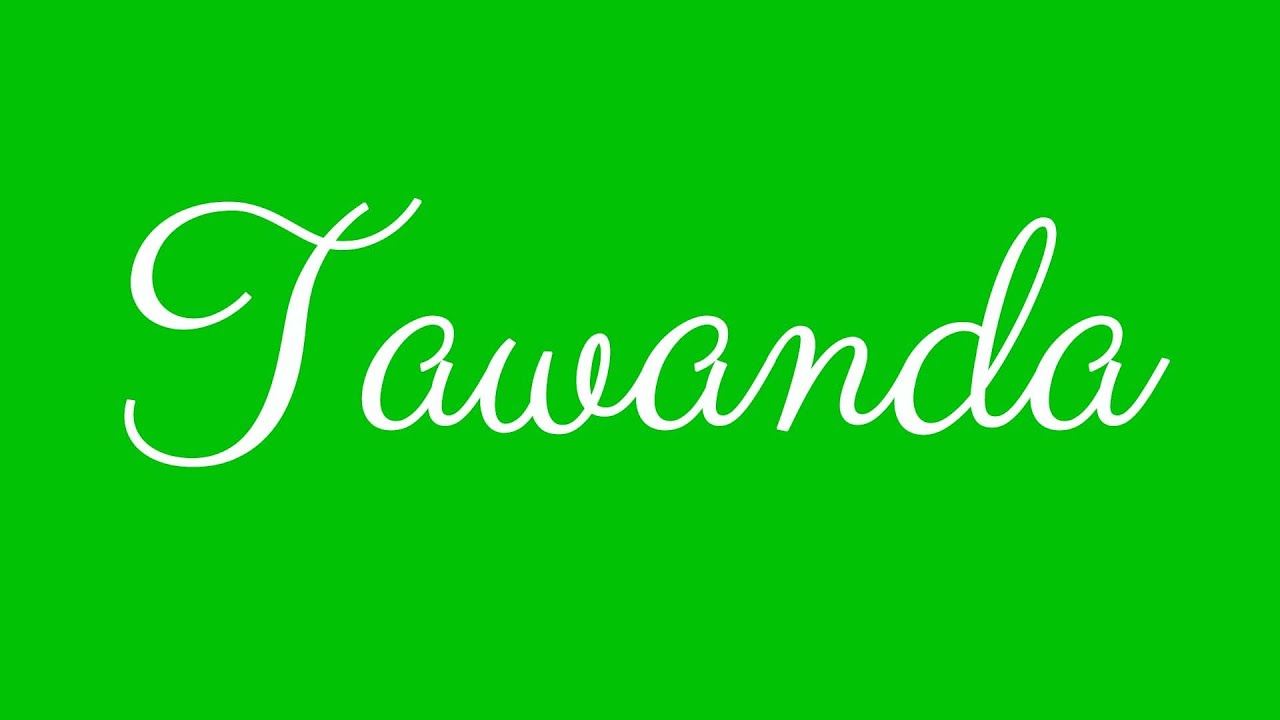 Tawanda English Cursive Handwriting Tutorial - YouTube