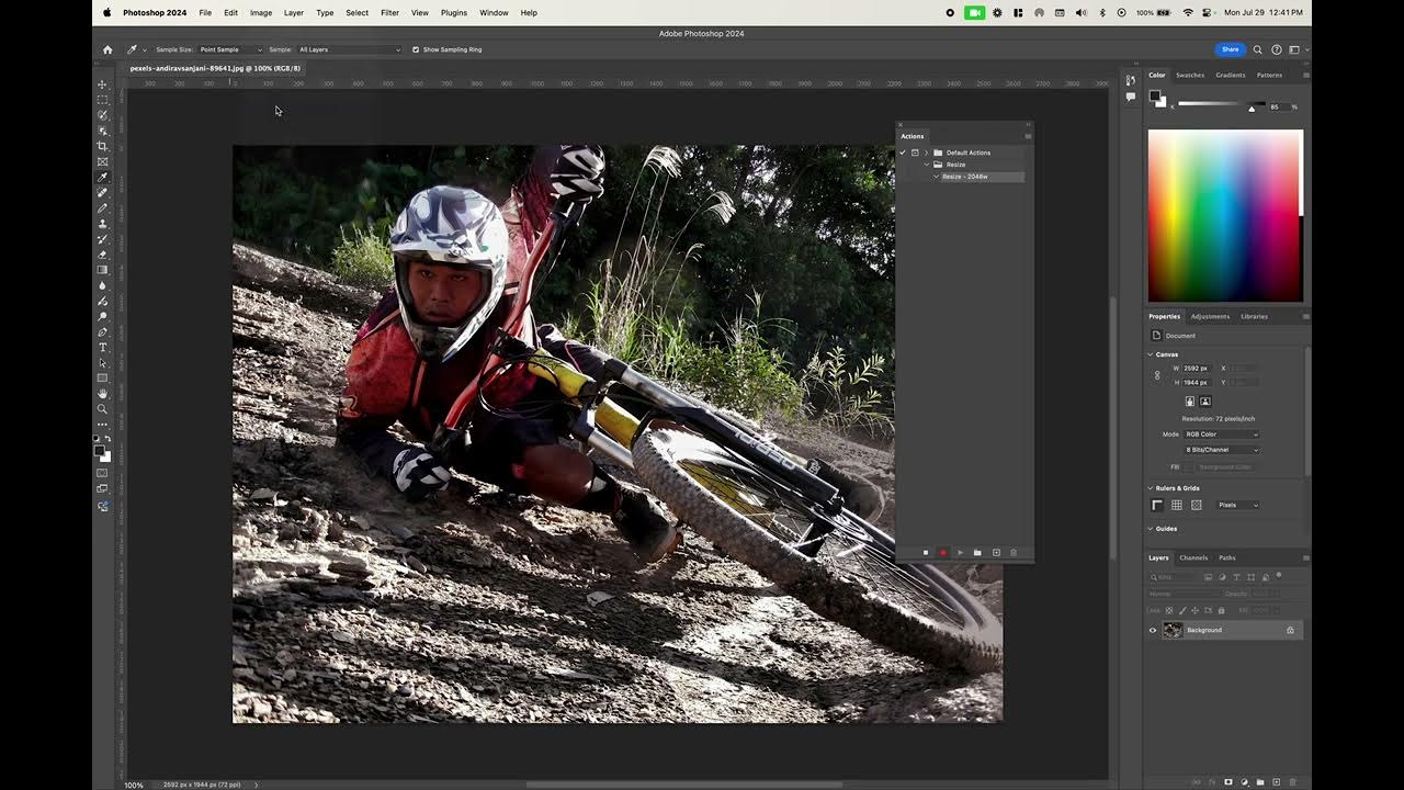 Batch resize a folder of images using Photoshop conditional actions - YouTube