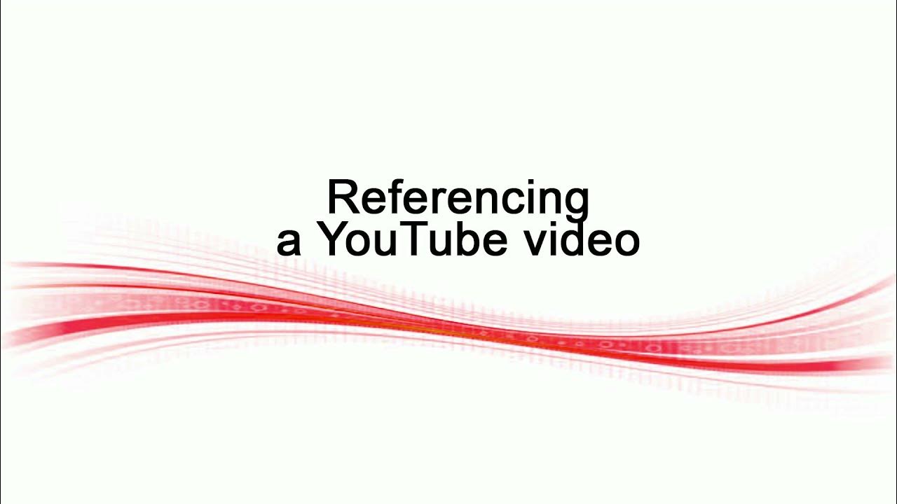 Reference a YouTube video - YouTube