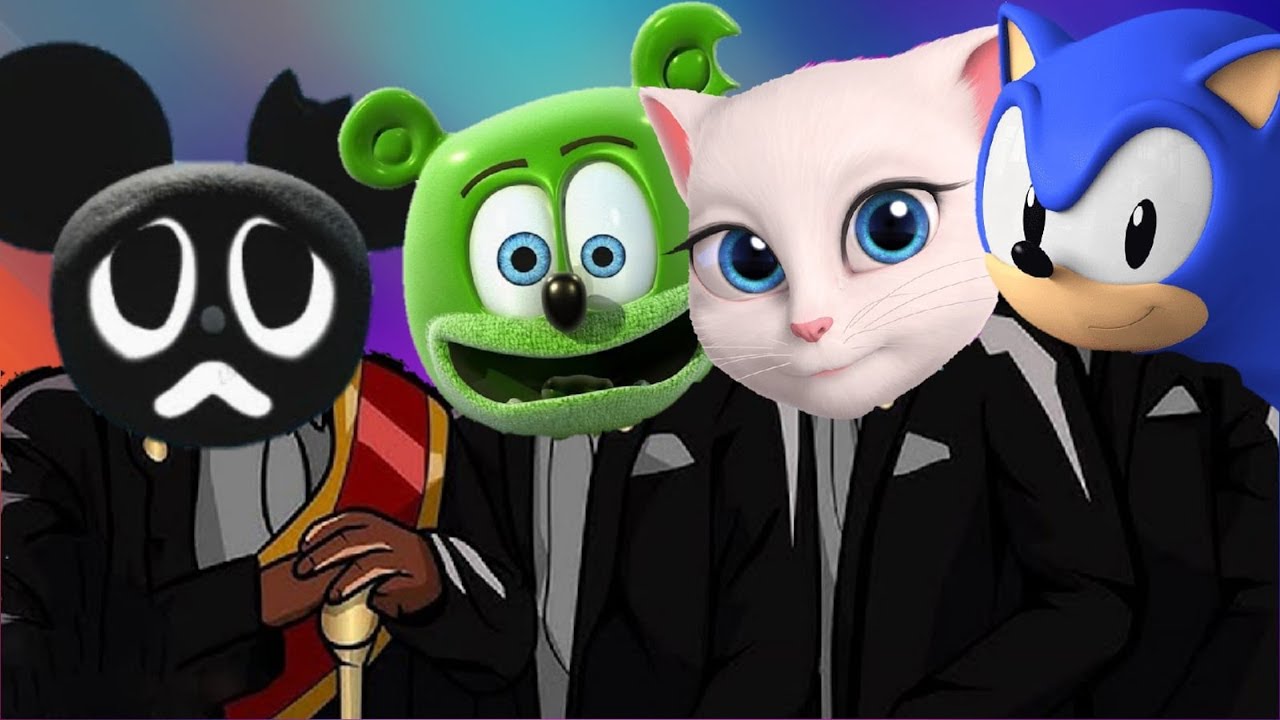 Talking Angela & Sonic & Cartoon Mouse & Gummy Bear - Coffin Dance ...
