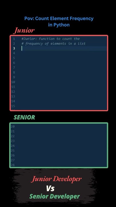 Junior vs Senior: Count Element Frequency in Python - YouTube