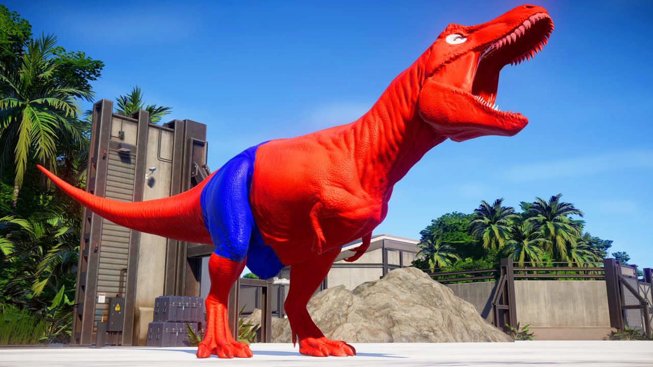 Venom vs Red Hulk Acrocanthosaurus | Green Lantern T-rex vs Thor V-rex ...