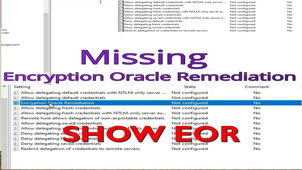 Solved Missing Encryption Oracle Remediation Error Youtube 7119