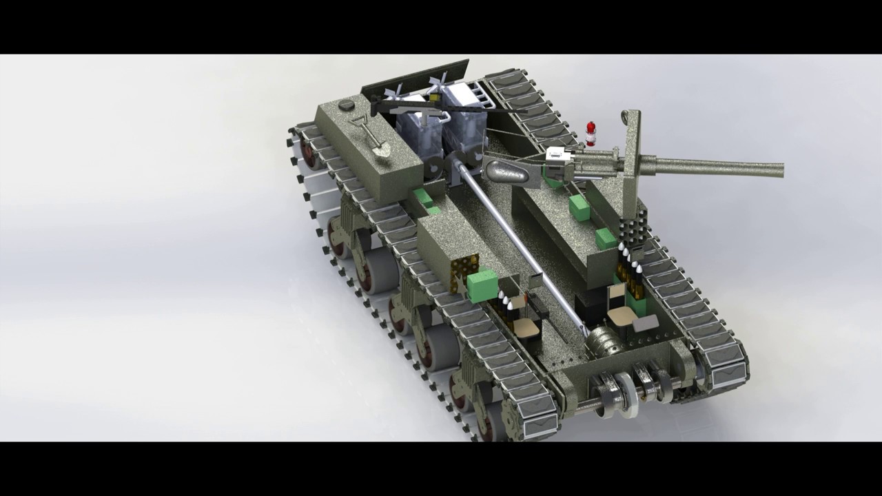 M4A2 Sherman Tank in SolidWorks - YouTube