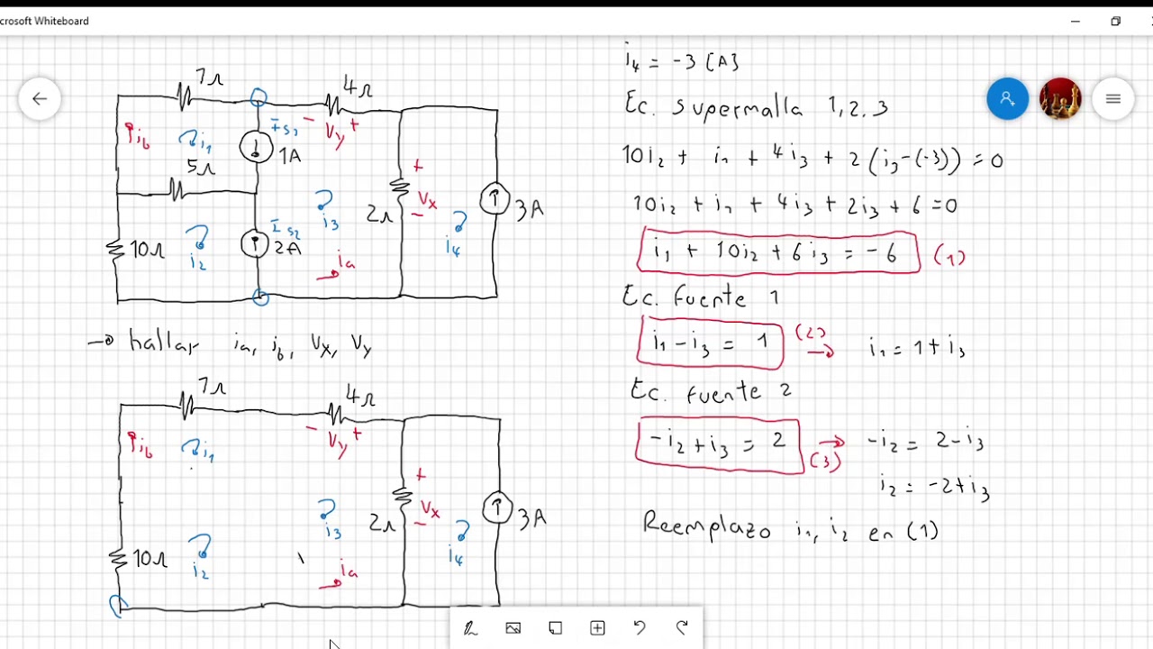 Método De Mallas Ejemplo 5 Youtube