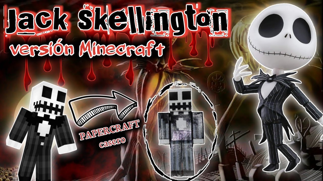 cómo hacer a Jack skellington versión Minecraft | especial Helloween ...