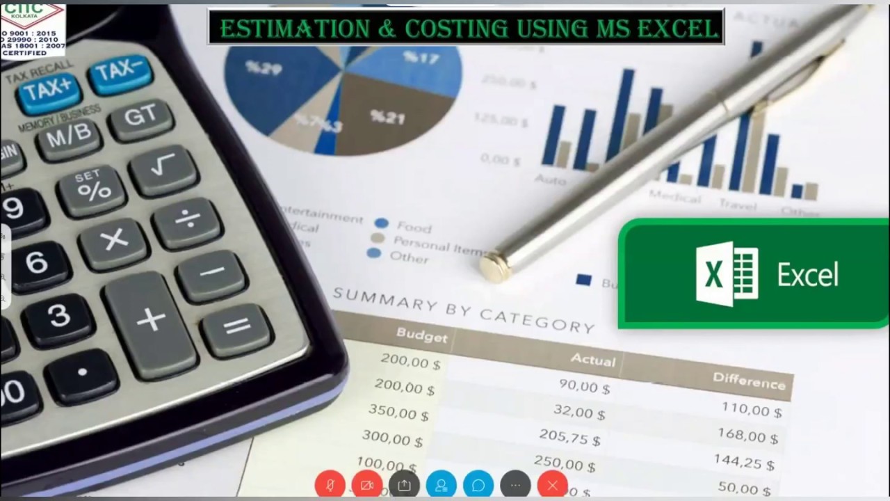 how to estimate by using excel / estimation on excel - YouTube