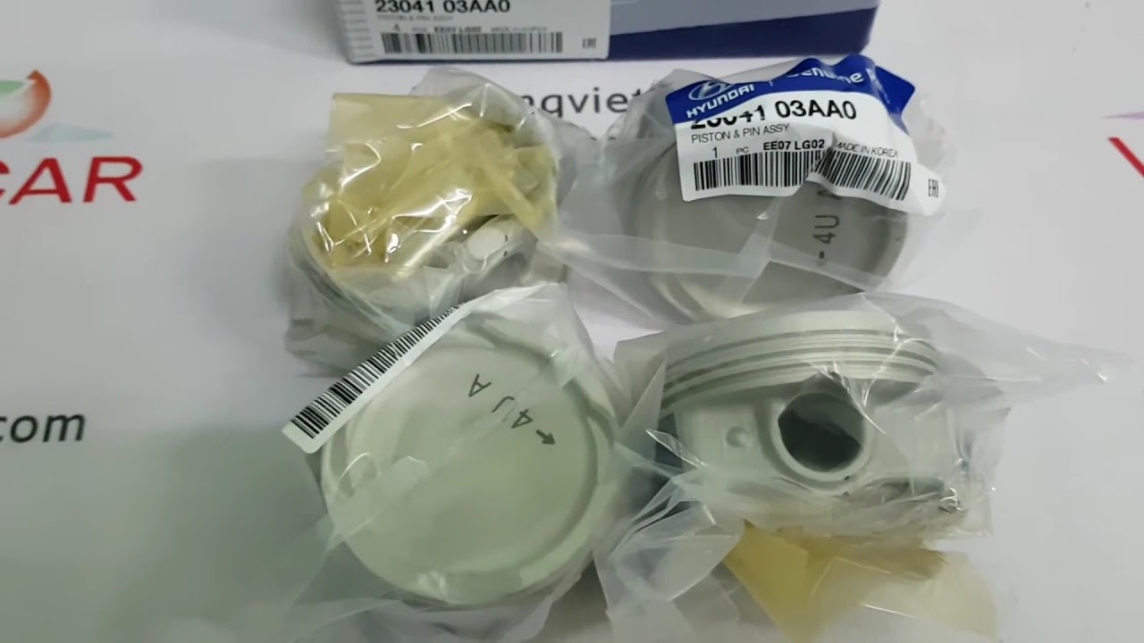2304103AA0/ 2304103AA1 Pít tông Hyundai Accent - YouTube