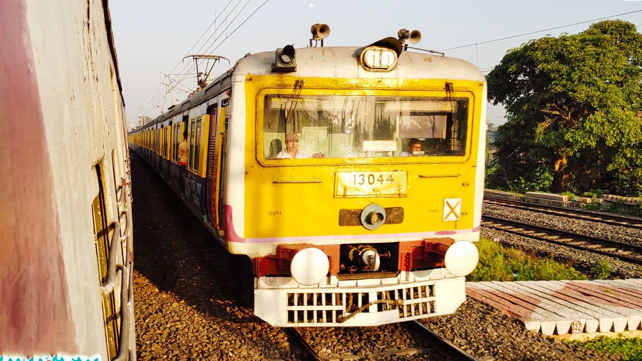 Early Morning n Board Journey by EM Local Train from Bandel Junction to ...
