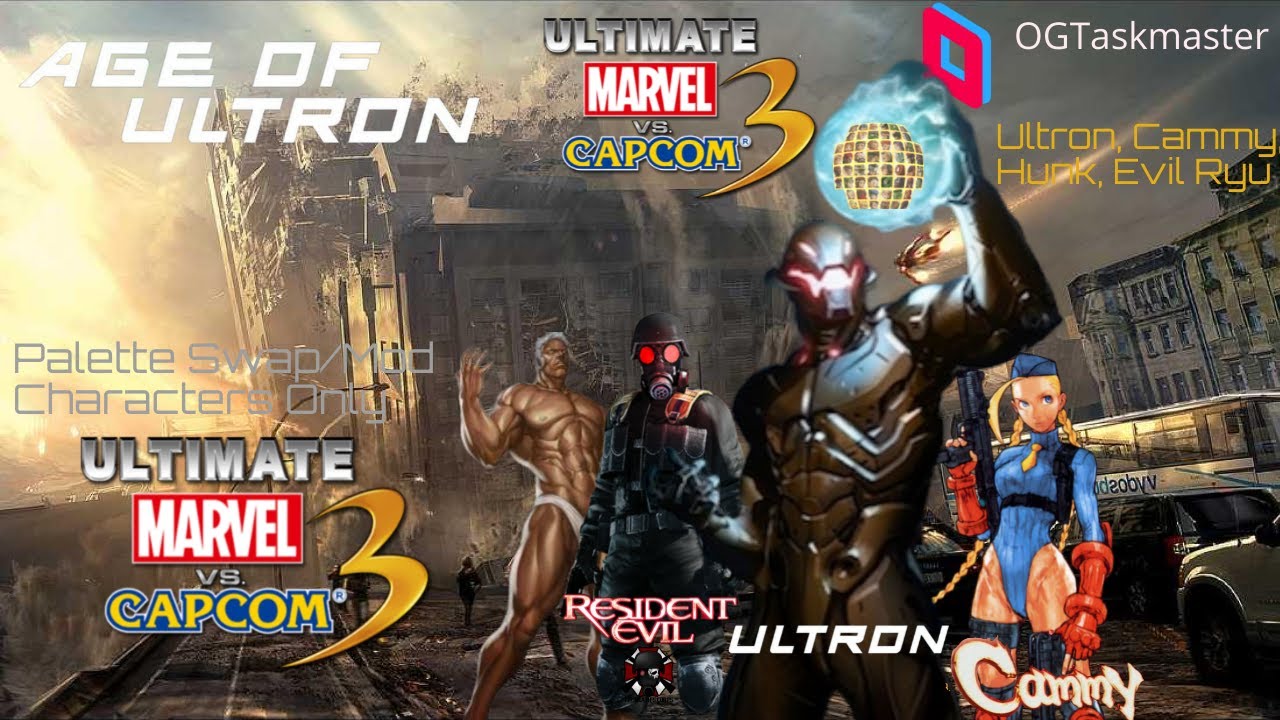 UMvC3 Mods Only set--- Ultron, Cammy, Hunk, Evil Ryu, X-23(Wolverine ...
