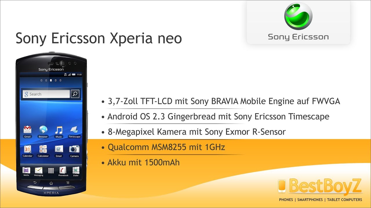 Review: Sony Ericsson Xperia neo | BestBoyZ - YouTube