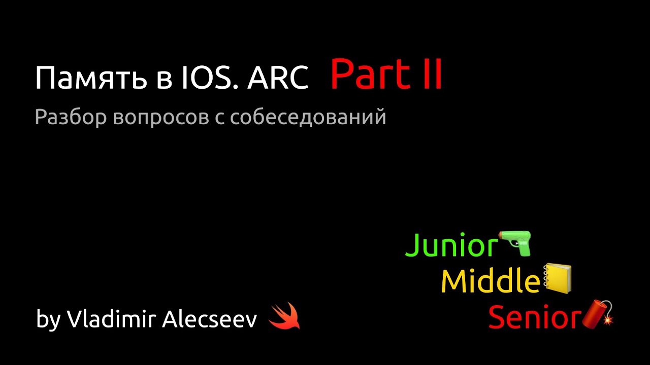 Память в IOS. ARC. Part II - Разбор вопросов с IOS собеседований - YouTube