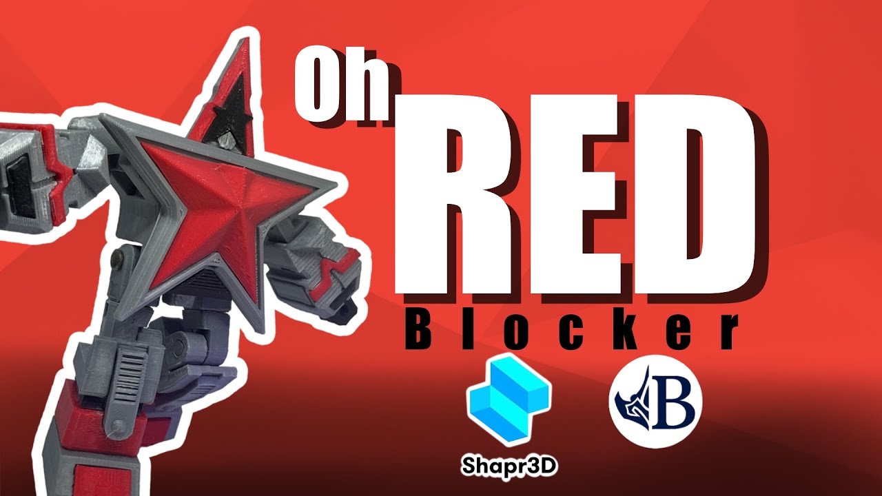 Oh Red blocker. 3D Print - YouTube