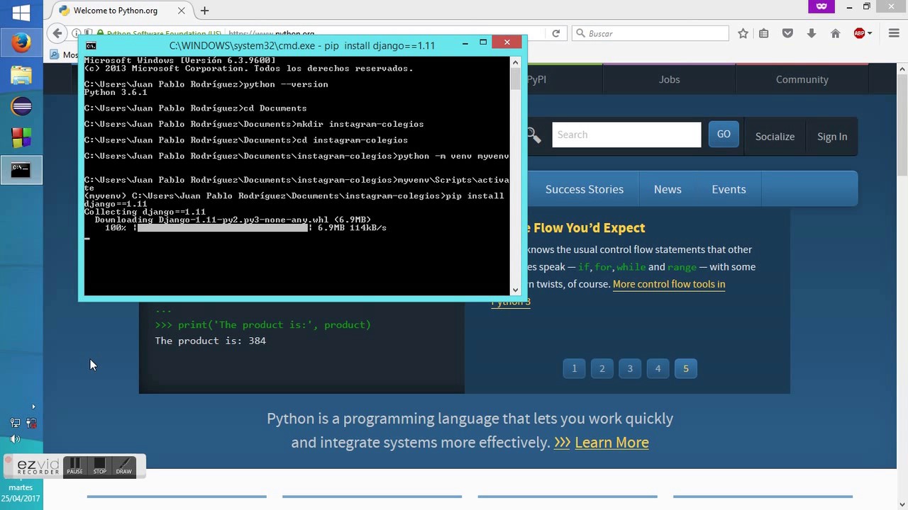 Install Python And Django Youtube 5168