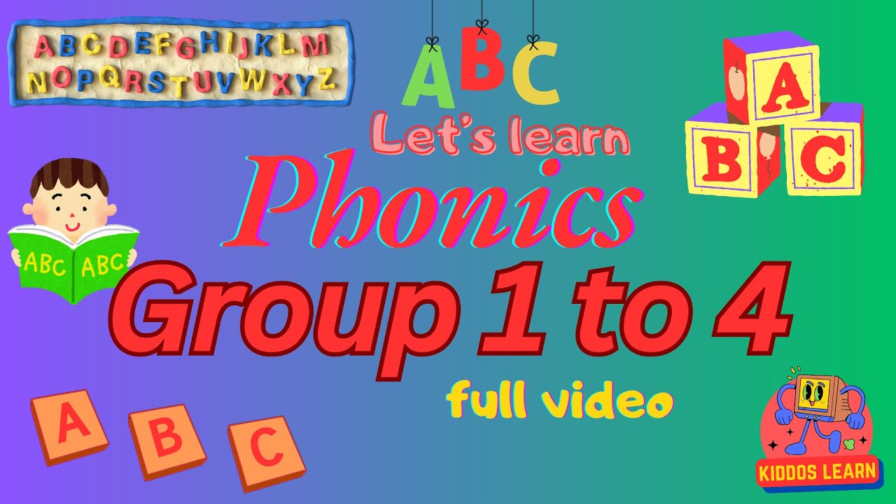 Jolly Phonics Group 1–4 Full video (COMPLETE Lesson) | Story | Sounding ...
